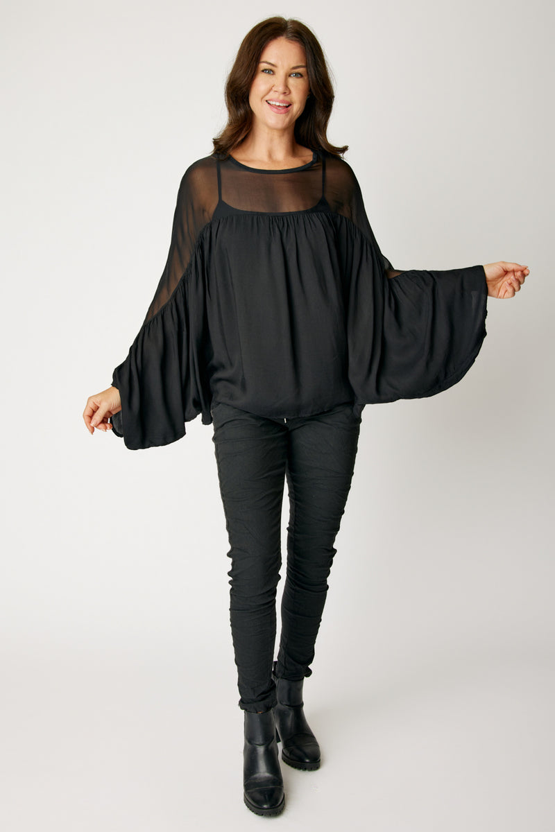 Italian Silk Gathered Blouse (3 Colors) – Jacqueline B Clothing