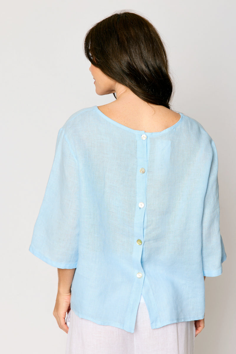 Button Back Linen Top (5 Colors) – Jacqueline B Clothing