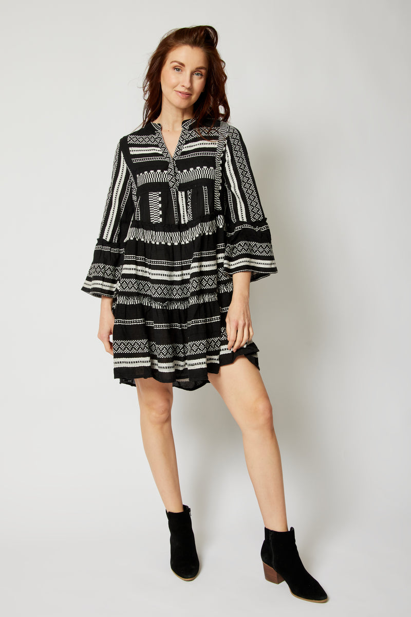 Aztec Pattern Short Dress (2 Colors)Make a statement with the Layered ...