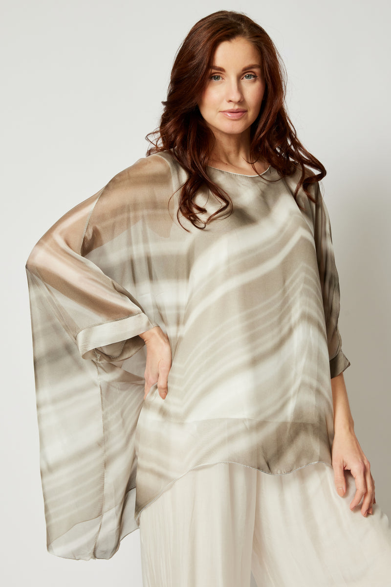 Italian Silk Whimsical Flowing Top – Jacqueline B Clothing